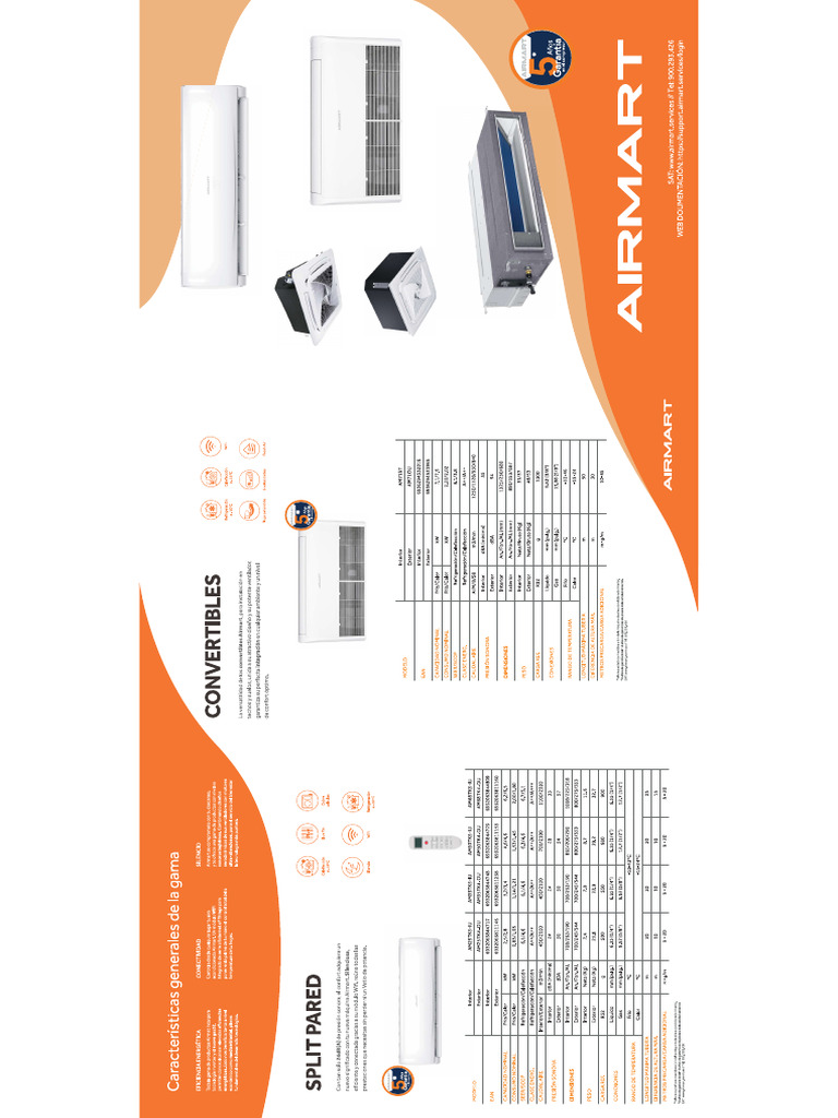 Aire Acondicionado Wifi Multisplit X Frigorias Airmart TK 25055197 Techsheetsup | PDF