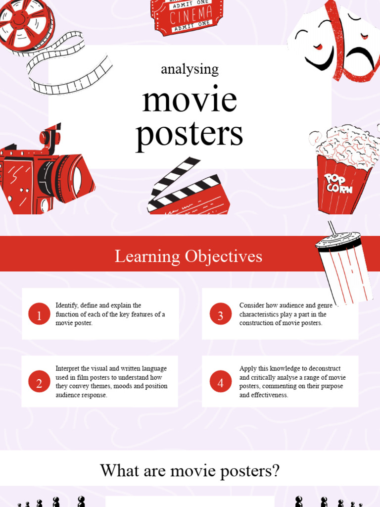 Analysing Movie Posters Educational Presentation in Lilac Red ...