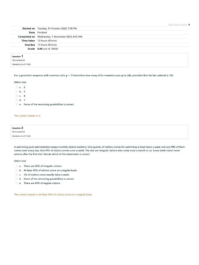 Bie Sample Entrance Exam 2024 | PDF