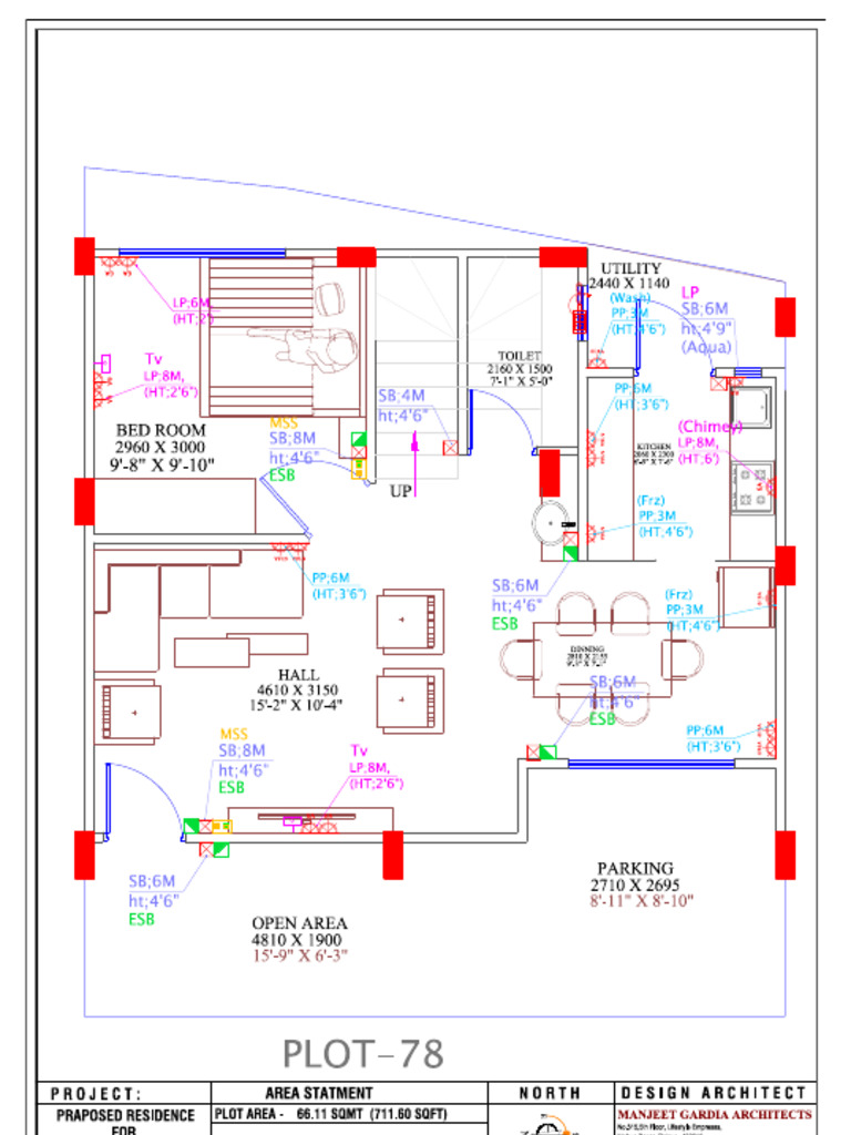 Ground Floor Plan Plot-78 | PDF