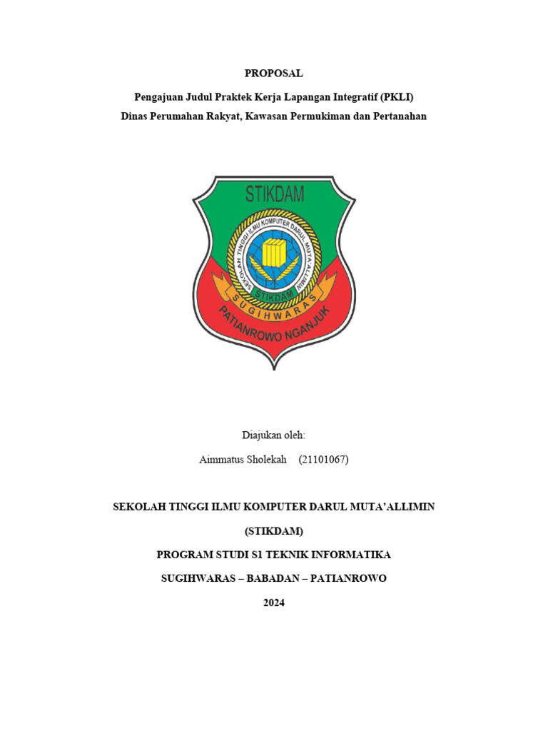 Proposal Pengajuan Judul | PDF