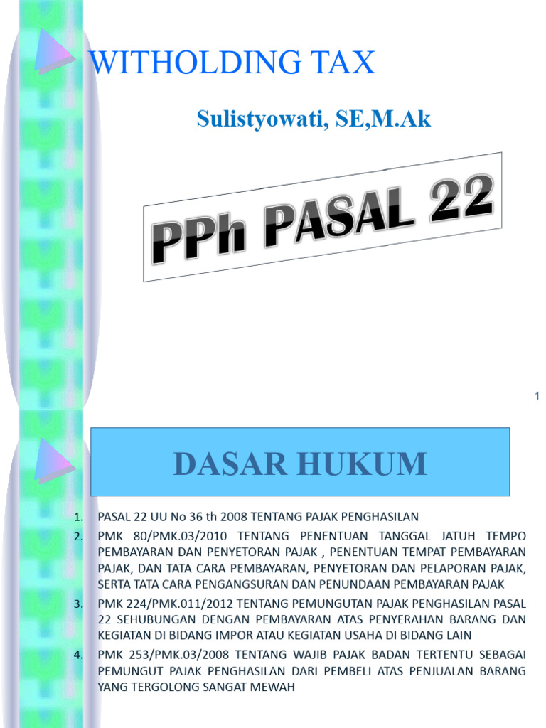 Panduan PPh Pasal 22 dan Pemungutannya | PDF | Pengelolaan Keuangan & Uang