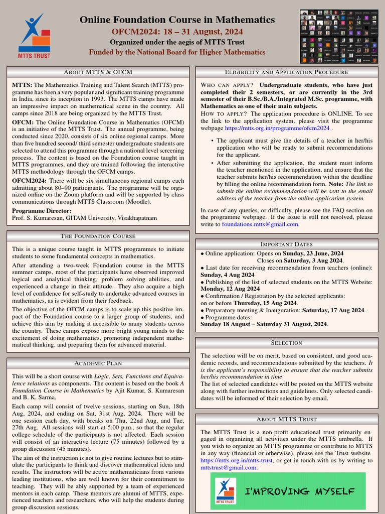 OFCM2024 Poster | PDF | Learning | Behavior Modification