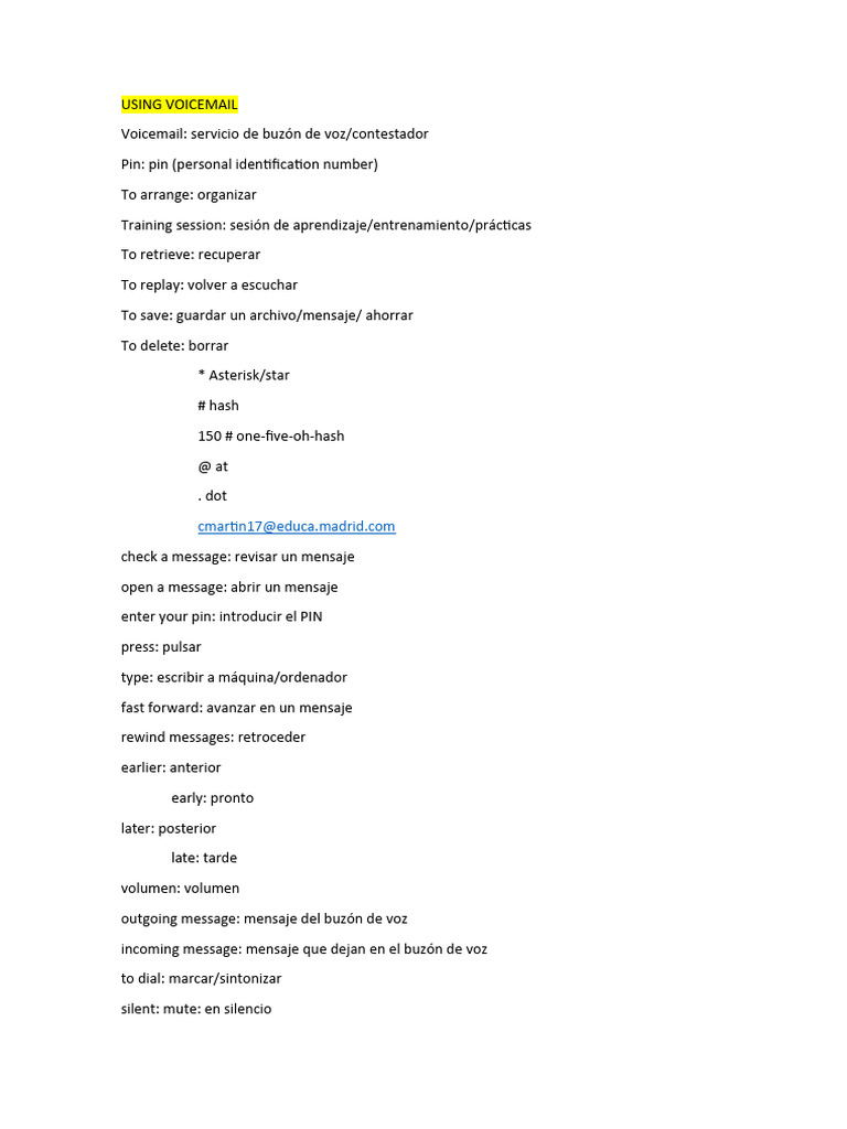 Using Voicemail | PDF
