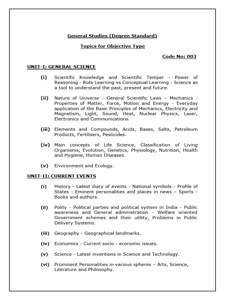 11 General Studies | PDF