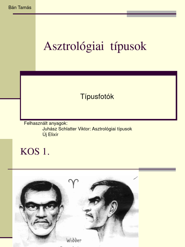 Bán Tamás Asztrológiai Típusok | PDF