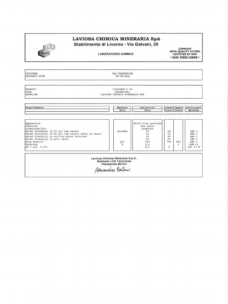 Vinilmud P30 Laboratory Testing Report | PDF