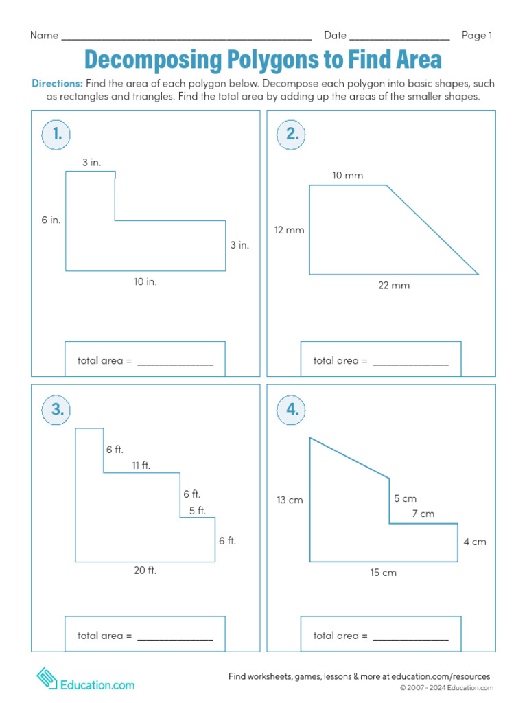 Decomposing-Polygons Area | PDF | Area | Shape