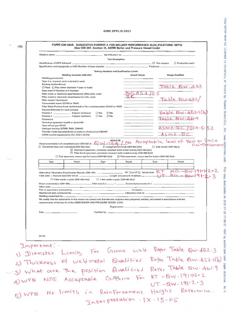 ASME NOTES - Part52 | PDF | Construction | Welding