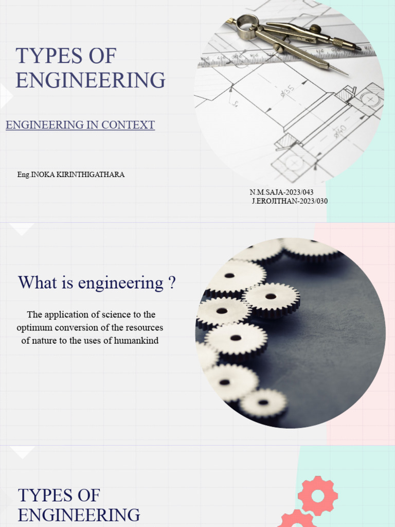 Types of Engineering | PDF | Art | Technology & Engineering