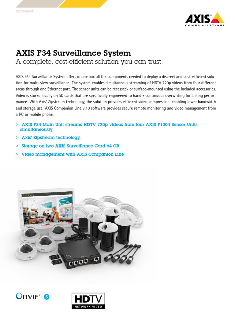 Datasheet Axis f34 Surveillance System en US 271560 | PDF | Digital ...