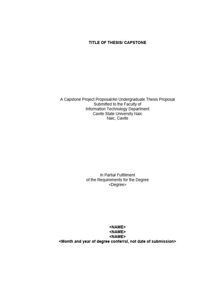 Capstone Thesis Template - Based From Guidelines | PDF | System | Agile ...
