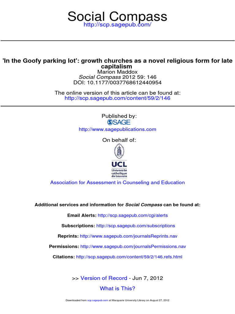 In The Goofy Parking Lot Growth Churches | PDF