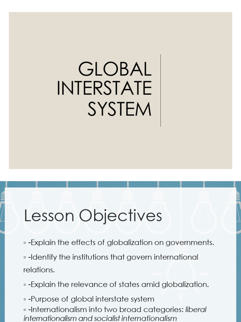 Global Interstate System Explained | PDF | Globalization | Civil Society