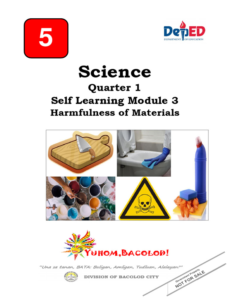 Grade-5-Q1-SLM-3-Harmfulness-of-Materials-1 | PDF | Waste Management | Bleach
