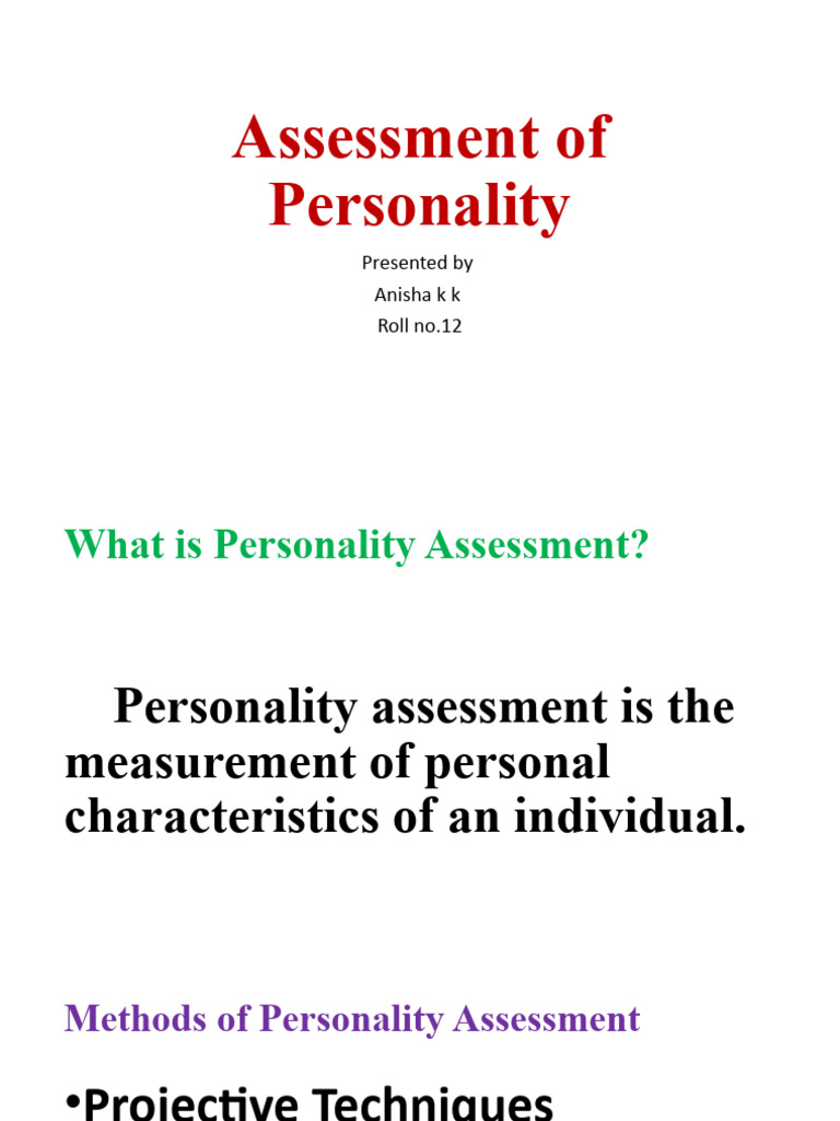 Understanding Personality Assessment Methods | PDF | Questionnaire ...
