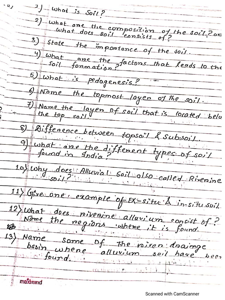 Soil - Questions N Markings | PDF