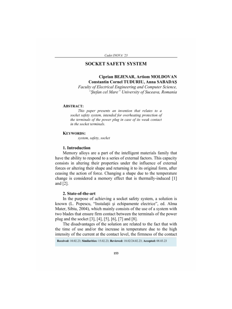 Socket Safety System | PDF