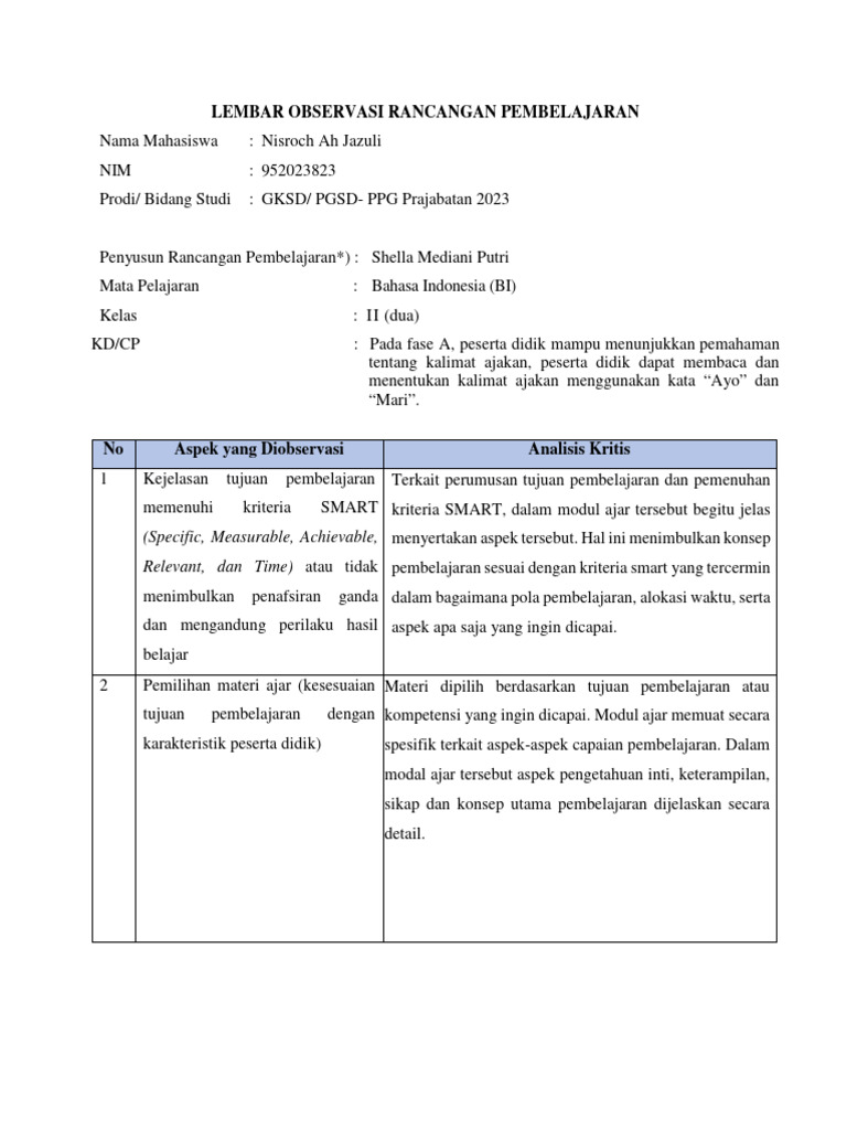 Shella Mediani Putri - LK 3 - Siklus 3 | PDF | Karier & Perkembangan