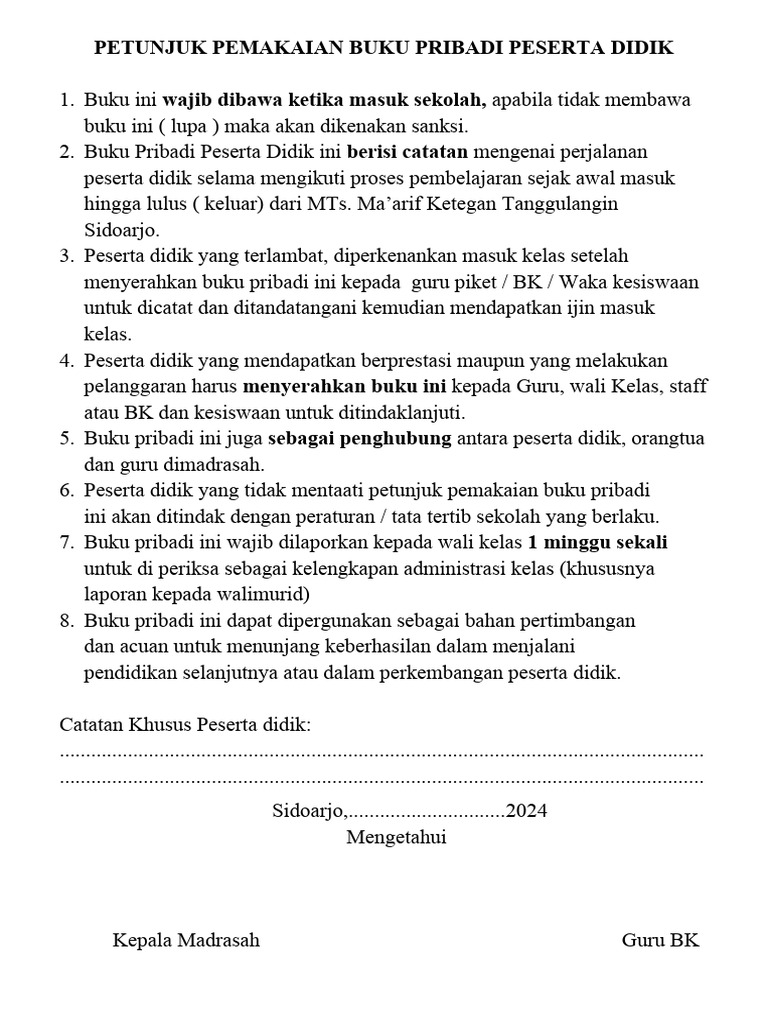 BUKU Pedoman Peserta Didik24 Rev, Fix | PDF | Karier & Perkembangan