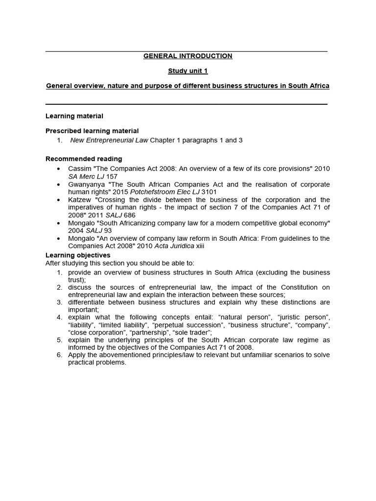 Study Unit 01 | PDF | Business | Social Science