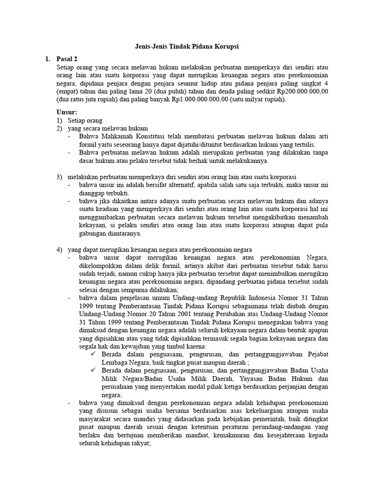 Jenis Tipikor | PDF