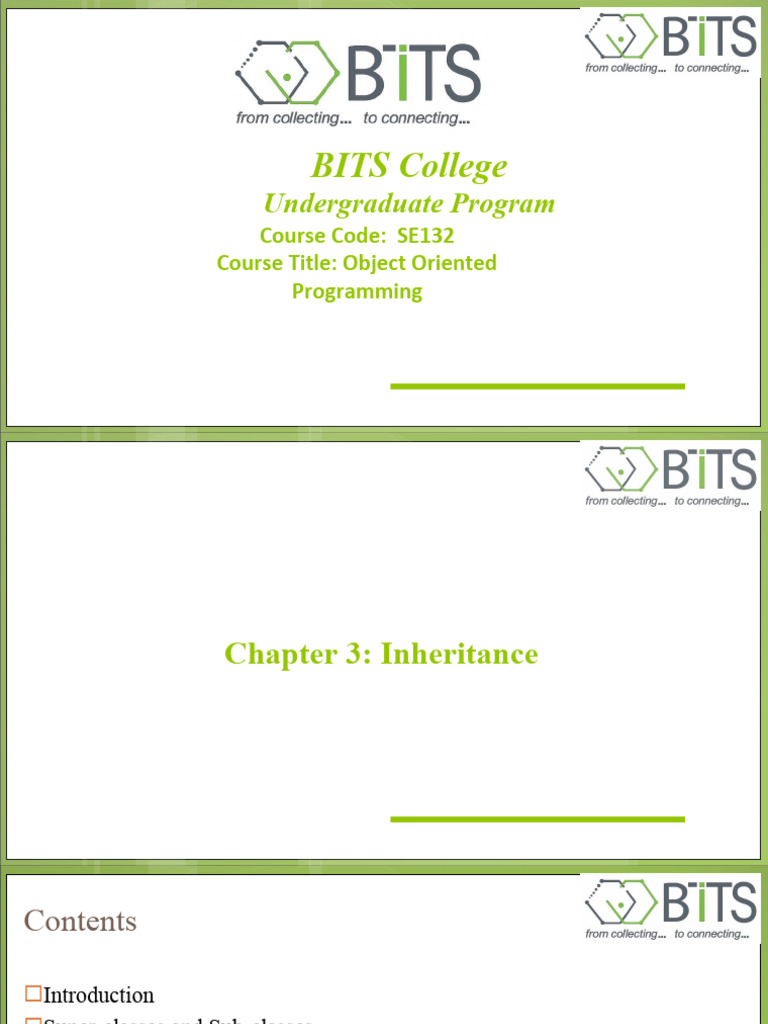 Chapter Three Inheritance Pdf Inheritance Object Oriented Programming Method Computer 0214