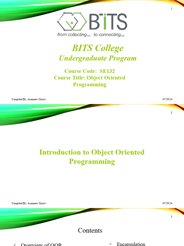Chapter-One (Introduction To OOP) | PDF | Method (Computer Programming ... Chapter-One (Introduction To OOP) | PDF | Method (Computer Programming ...