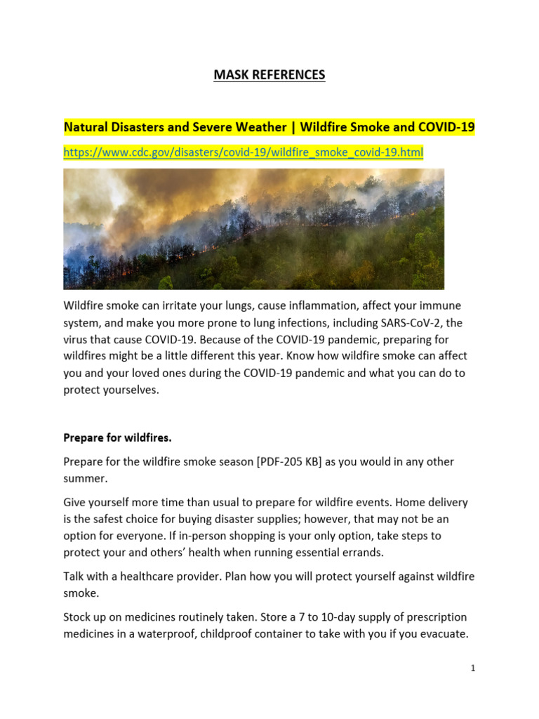 Mask References | PDF | Chronic Condition | Common Cold