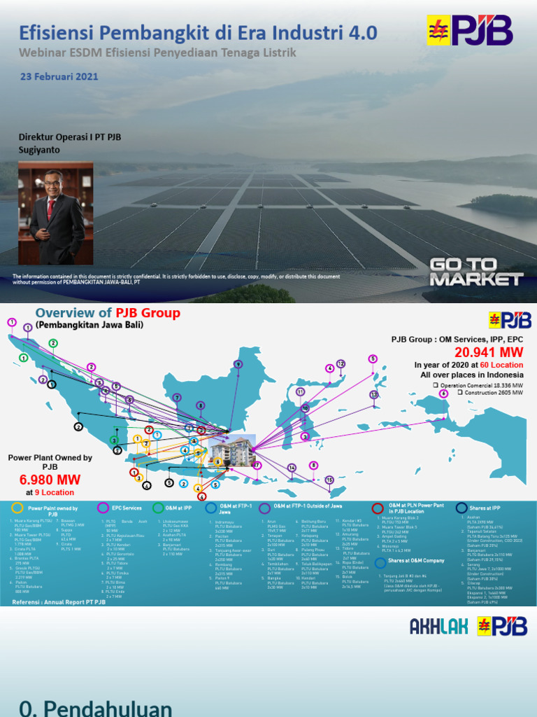 2021 Materi Webinar Esdm PJB - Efisiensi Pembangkit Di Era Industri 4.0 v3 | PDF