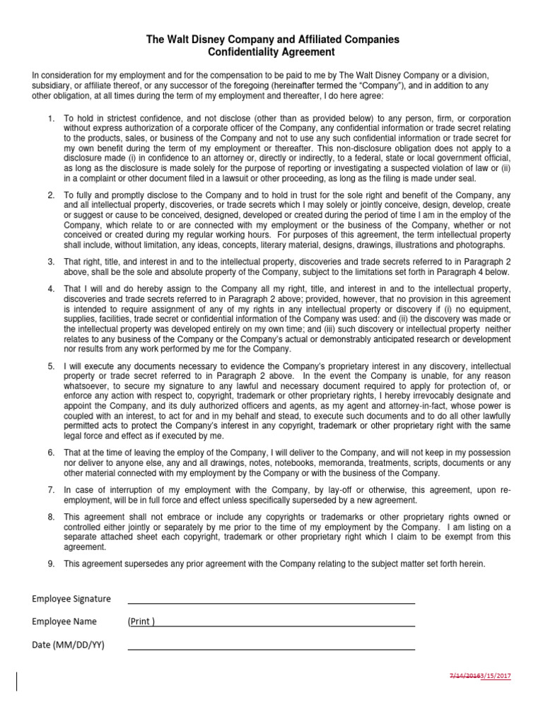 confidentiality_agreement | PDF | Trade Secret | Non Disclosure Agreement