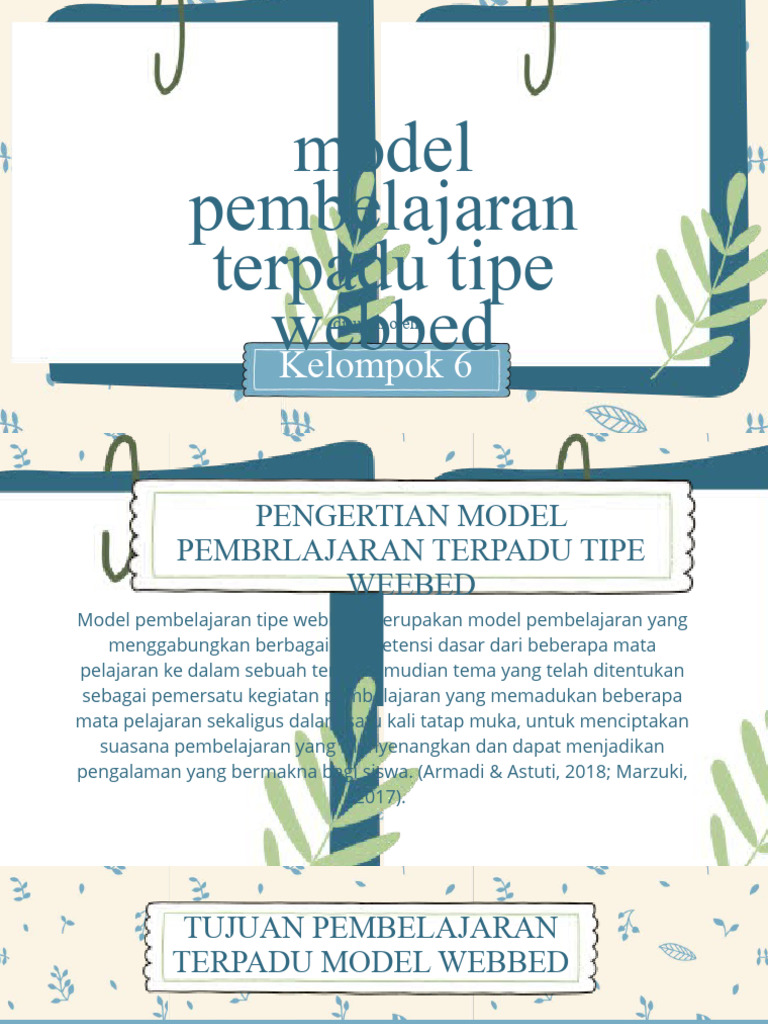 Kelompok 6 Pembelajaran Terpadu Model Webbed | PDF | Karier & Perkembangan