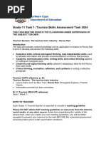 Grade 10 Tourism Skills Task 2025 | PDF