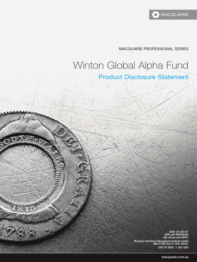 M08 Winton Global Alpha Fund - Product Disclosure Statement PDS-WGAF ...