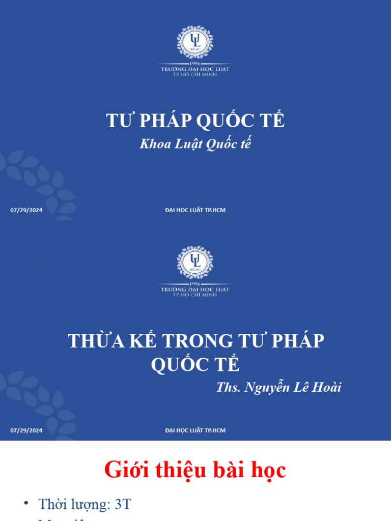 Bai 6 Thua Ke Trong TPQT Nguyen Le Hoai | PDF