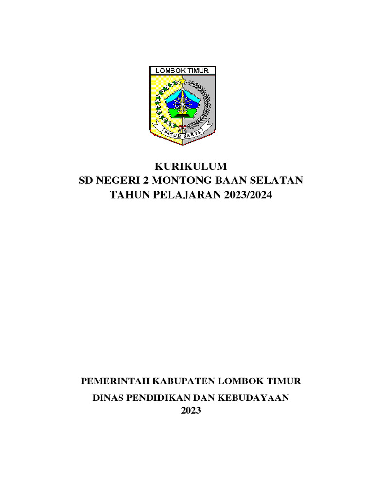 KTSP SDN 2 MBS 2023-2024 | PDF