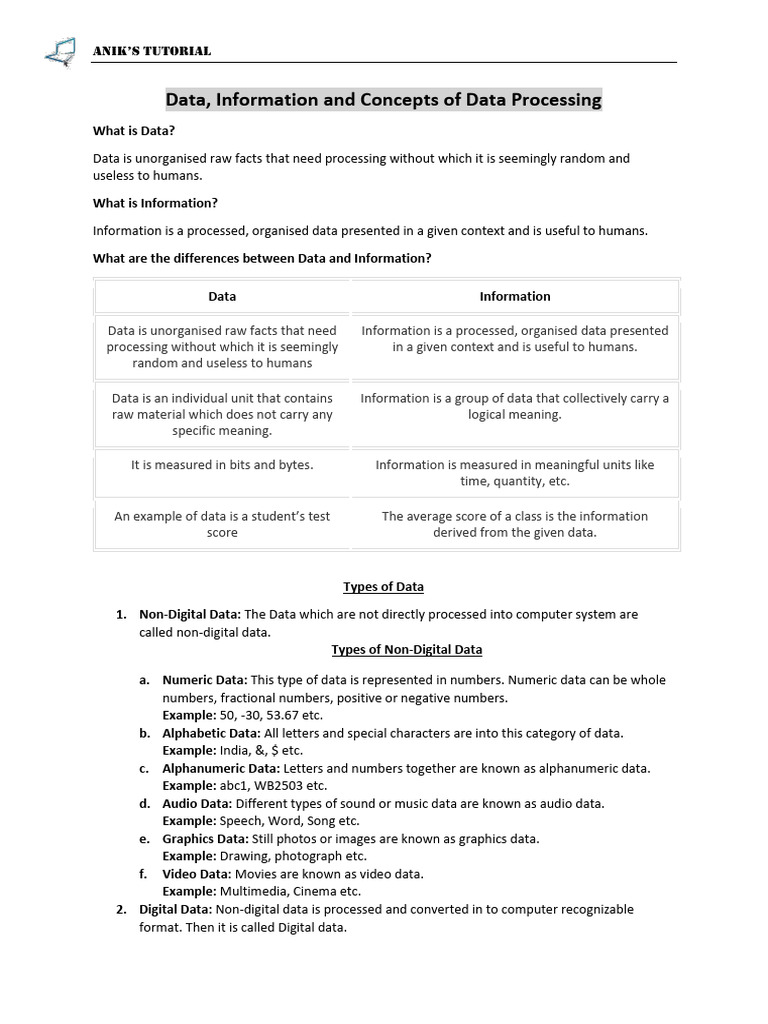 Data&Information | PDF | Data | Information