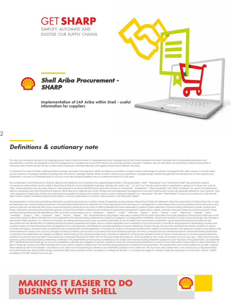 Shell Ariba Procurement Overview for Suppliers | PDF | Procurement | Risk