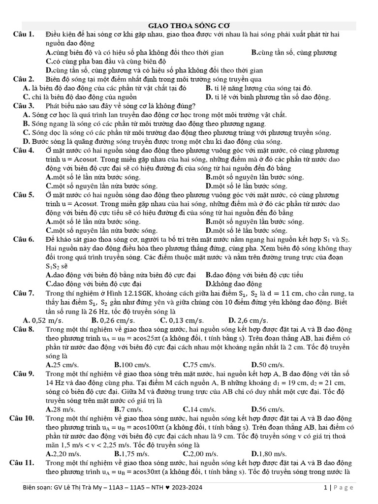 Giao-Thoa-Sóng 11 NTH | PDF