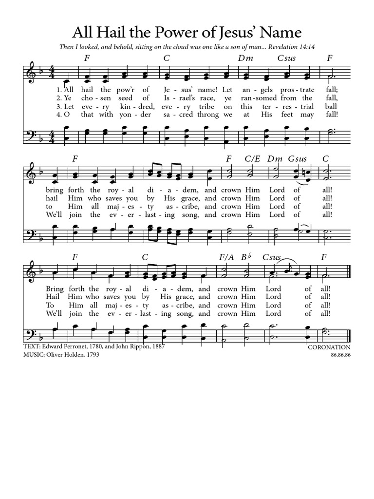 All+Hail+the+Power_7x10 | PDF | Christian Songs | Christian Hymns