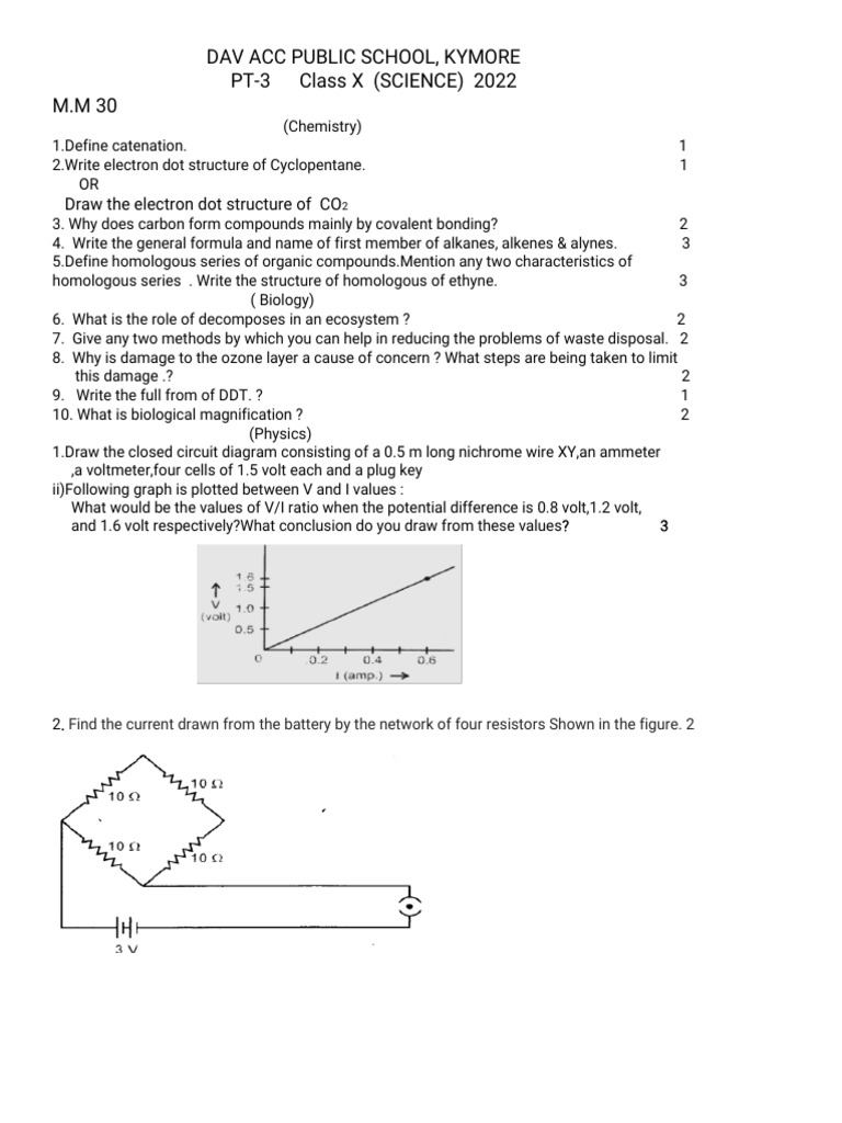 10th PT3 science | PDF