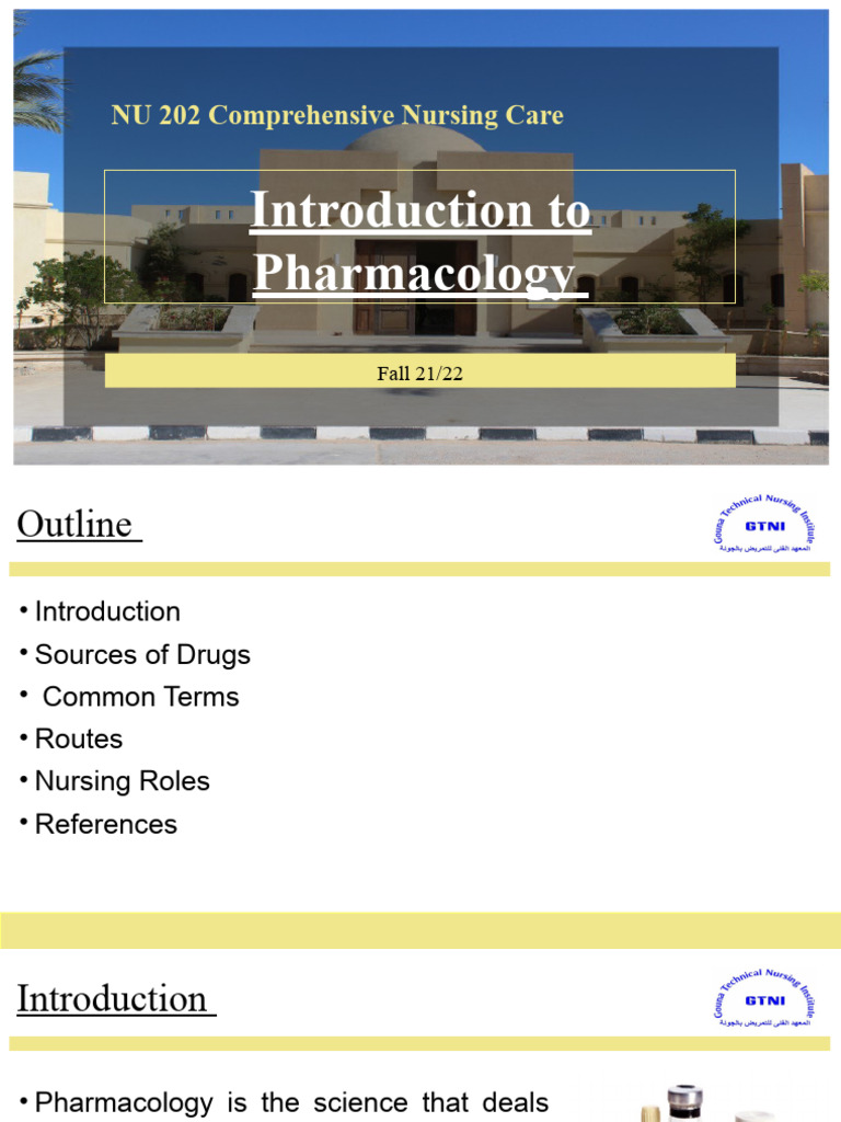 Intro To Pharmacology | PDF | Topical Medication | Pharmaceutical Sciences