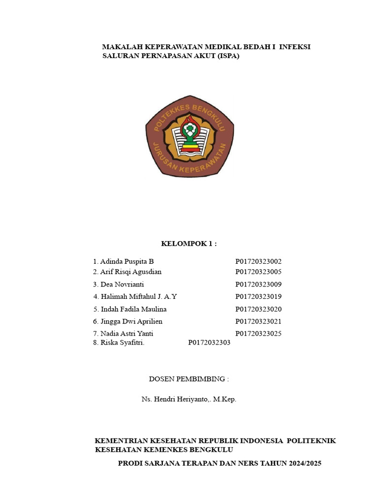 Makalah KMB 1 (ISPA) K.1 Salinan Salinan Salinan | PDF | Kesehatan Holistik | Sains & Matematika
