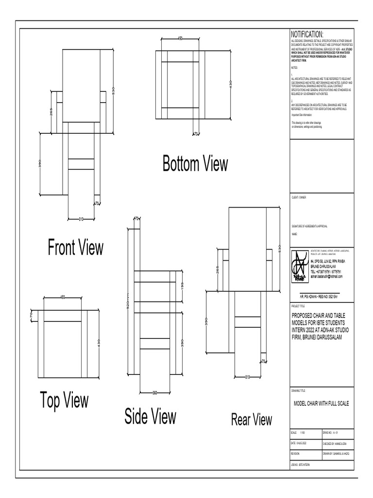Chair Drawing IA-Model | PDF