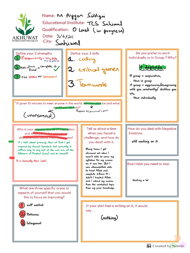 Muhammad Ayyan Siddiqui, TCS Sahiwal, Sahiwal | PDF