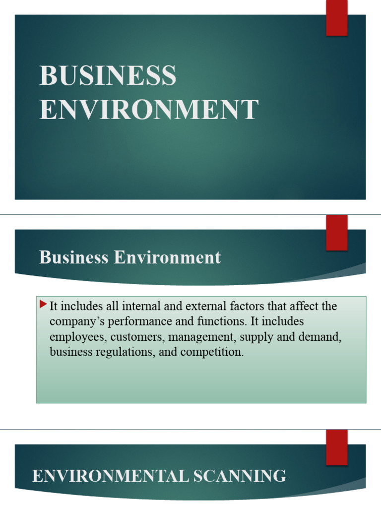 Business Environment and Scanning Analysis | PDF | Economies | Private ...