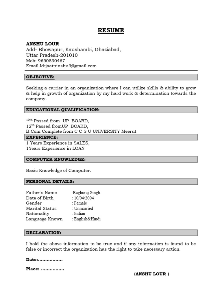 Anshu Resume | PDF