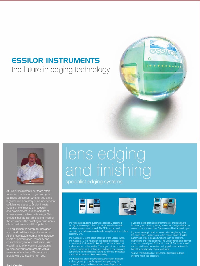 Essilor Instruments | PDF | Camera Lens | Lens (Optics)