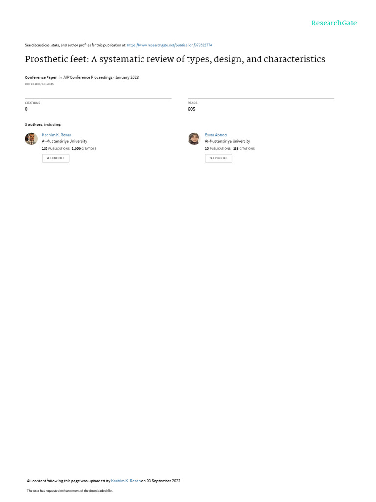 AIP | PDF | Prosthesis | Amputation