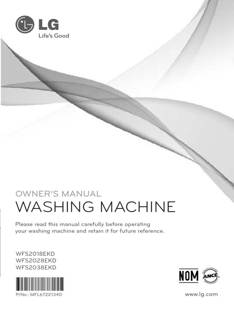 Wfs2034d - Manual | PDF | Washing Machine | Laundry